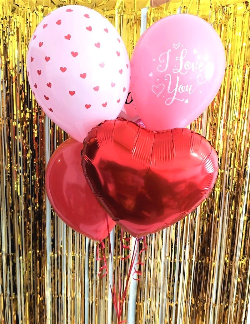 Balon I love you różowy 11 cali / 1 szt. Sklep Warszawa Imprezowy Kącik